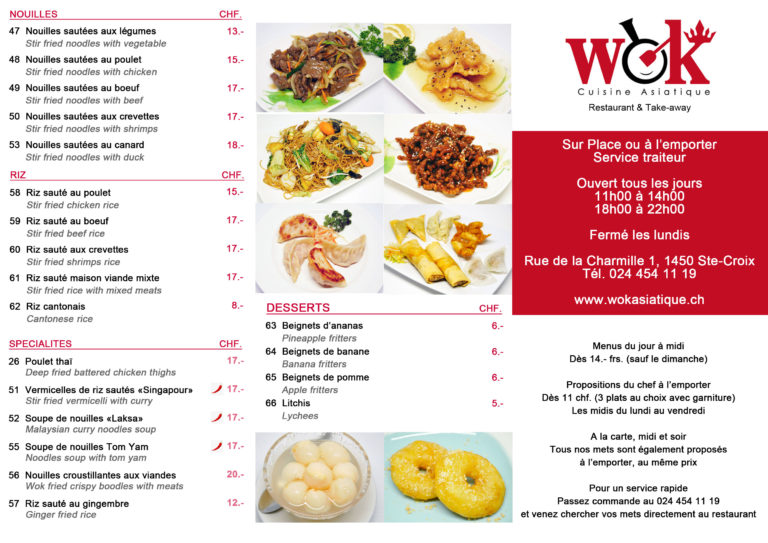 Menu - Wok